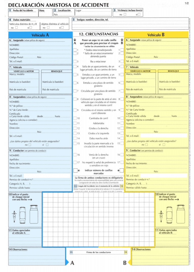 Common Questions about the European Accident Report Form - Costa Blanca ...